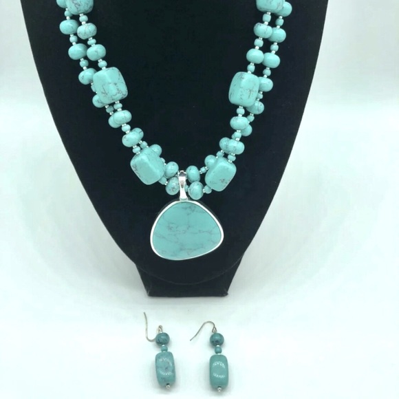 Premier Designs | Jewelry | Premier Designs Faux Turquoise Set | Poshmark